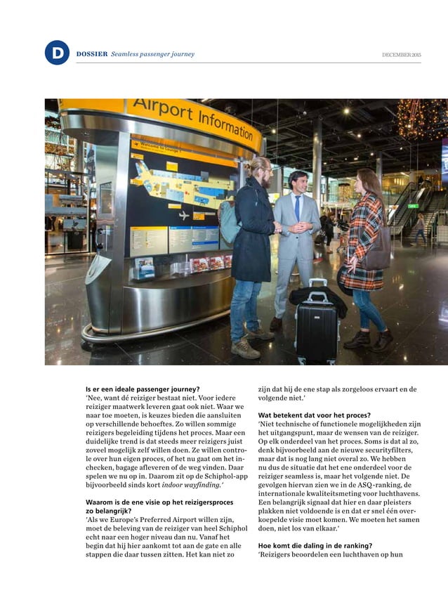 Seamless Customer-Passenger Journey op Schiphol | PDF