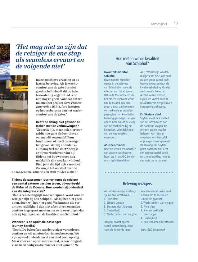 Seamless Customer-Passenger Journey op Schiphol | PDF