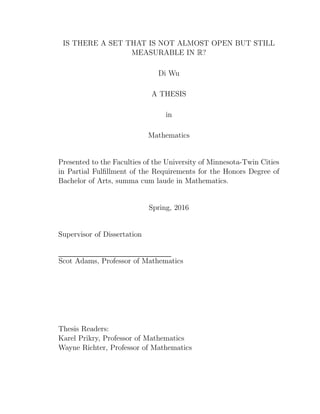 Di Wu's Undergraduate Thesis_UMN | PDF