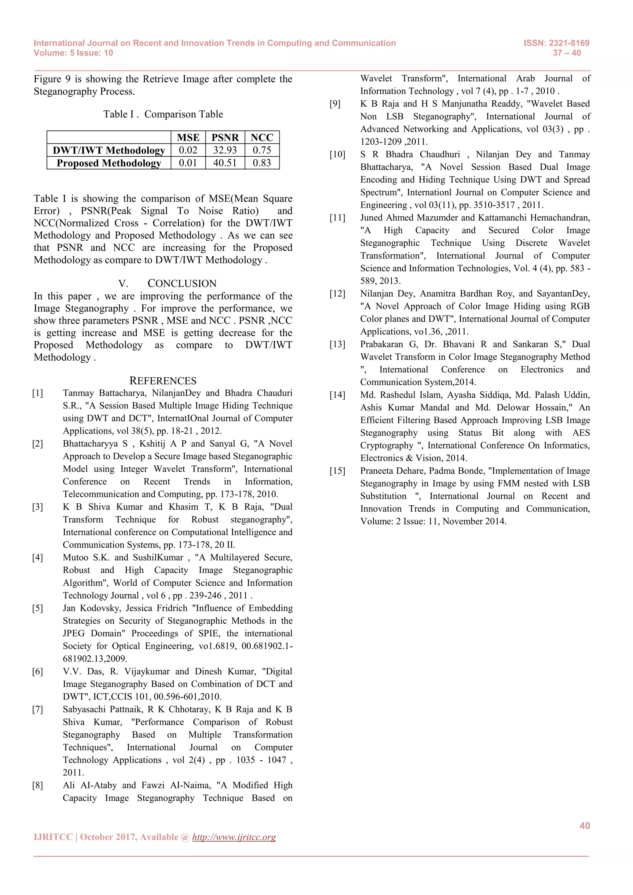 High PSNR Based Image Steganography | PDF