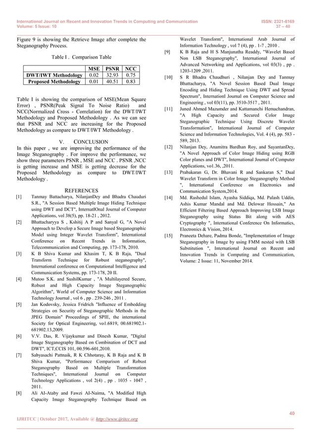 High PSNR Based Image Steganography | PDF