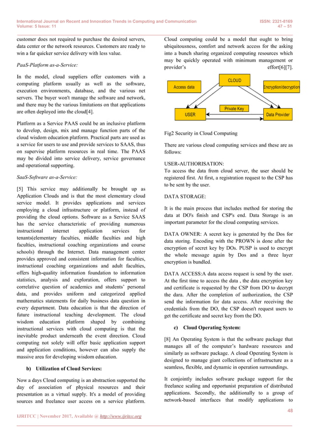 Methods of Data Access in Cloud Computing and It’s Challenges in Network Security | PDF | Cloud ...