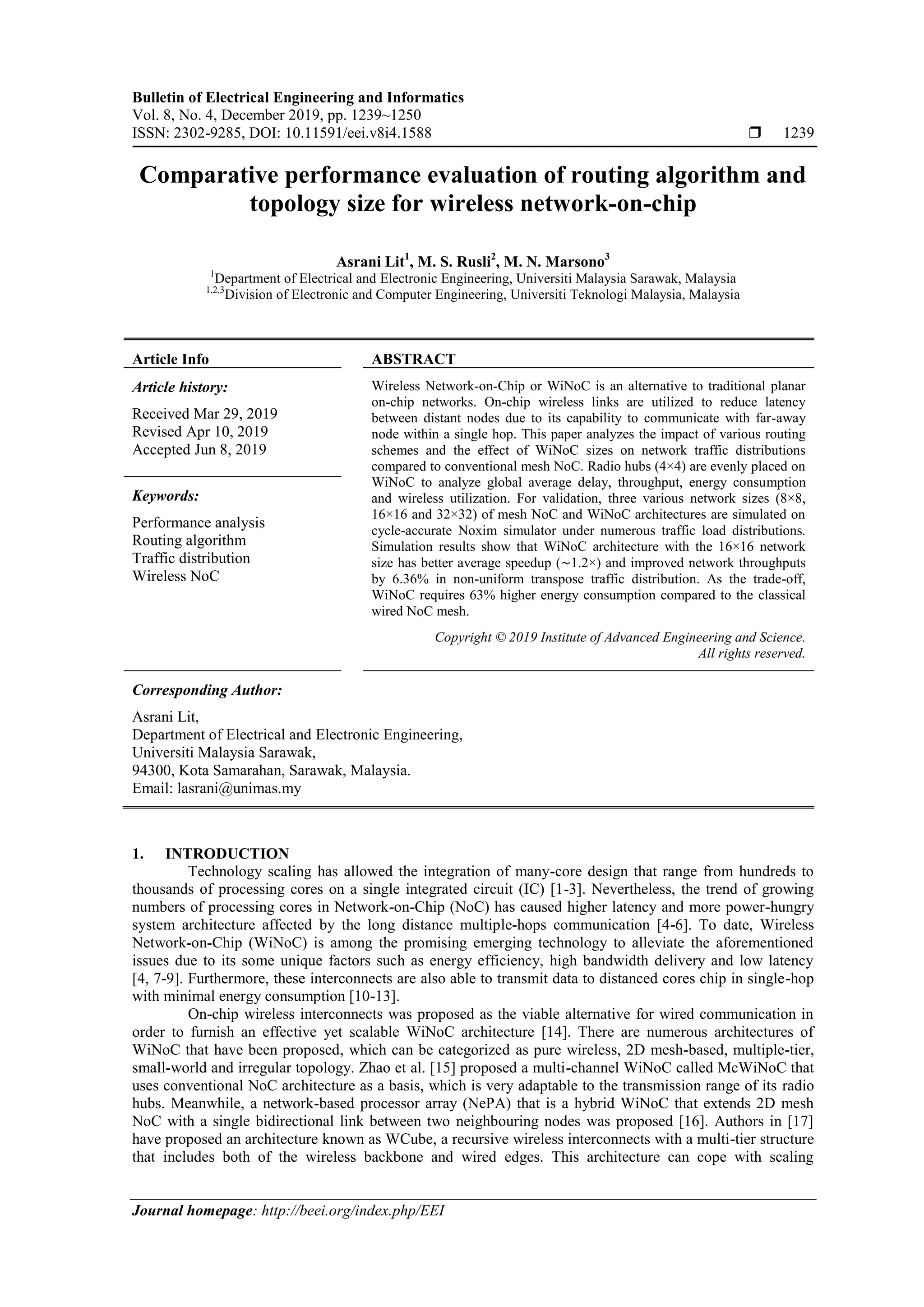 Comparative Performance Evaluation Of Routing Algorithm And Topology
