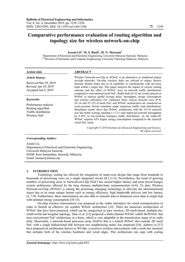 Comparative performance evaluation of routing algorithm and topology size for wireless network ...