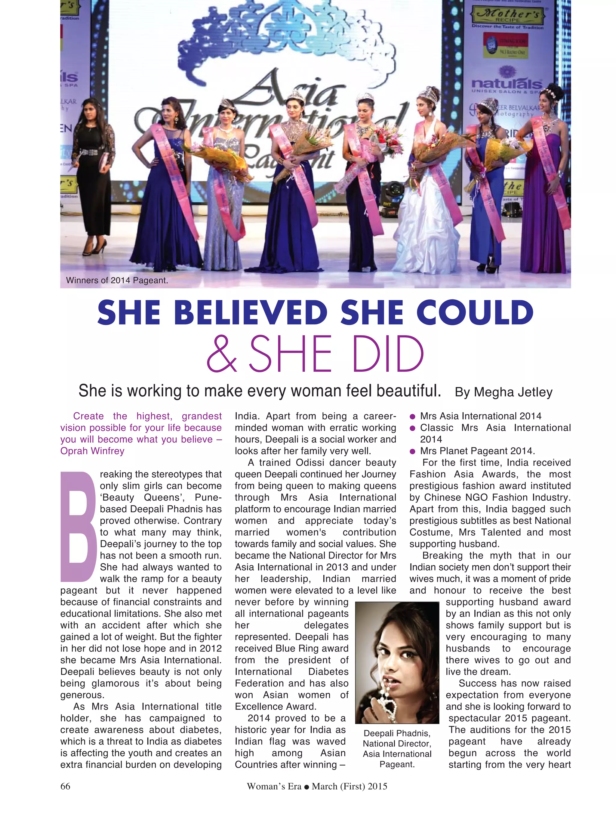 She believed-Deepali | PDF