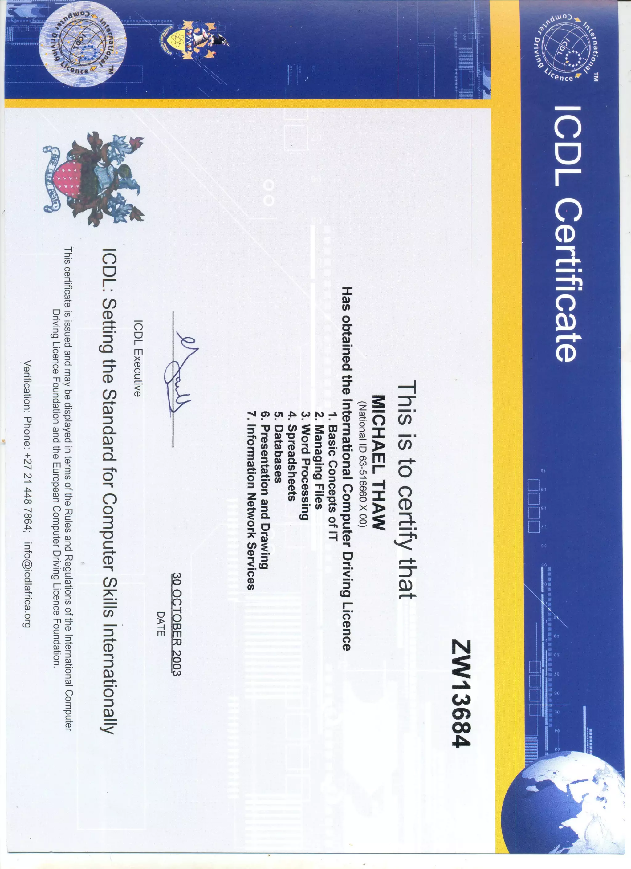 ICDL Certificate | PDF