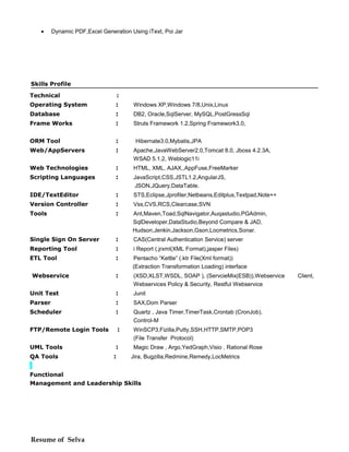 SelvaResume | PDF