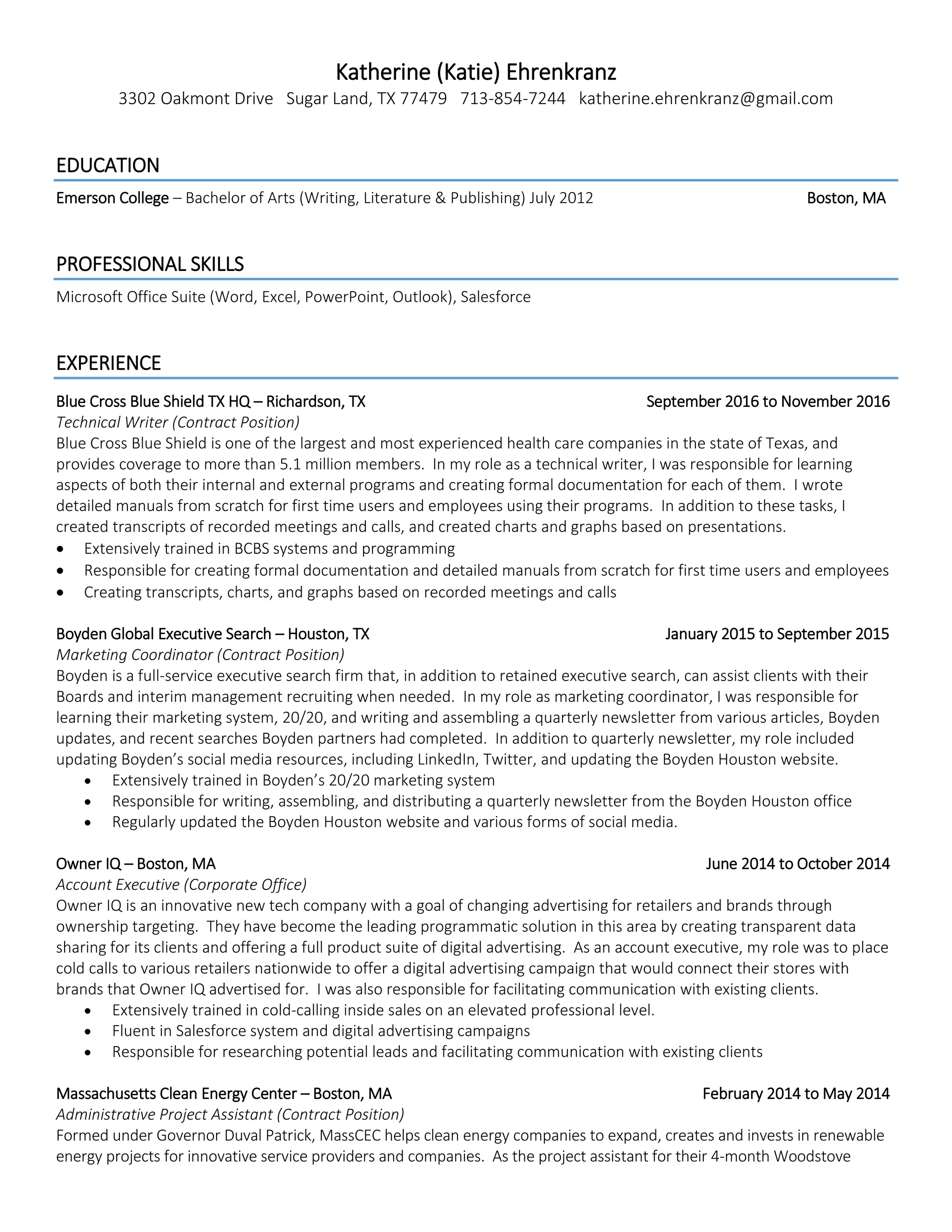 EHRENKRANZ Katherine Resume 2017 | PDF