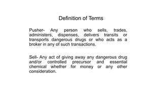 RA 9165 - Comprehensive Dangerous Drugs Act | PPTX
