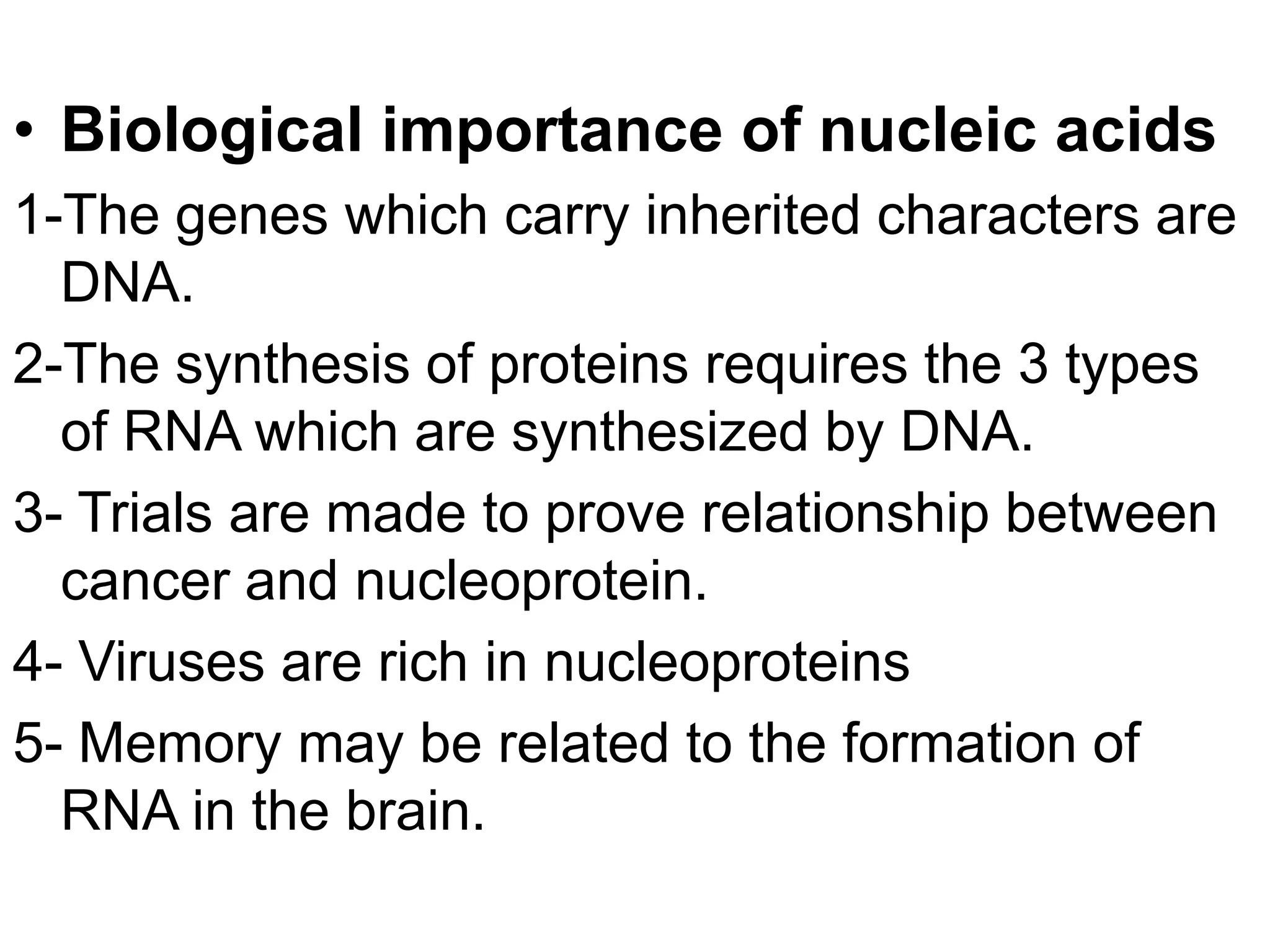Nucleoproteins - Biochemistry | PPTX
