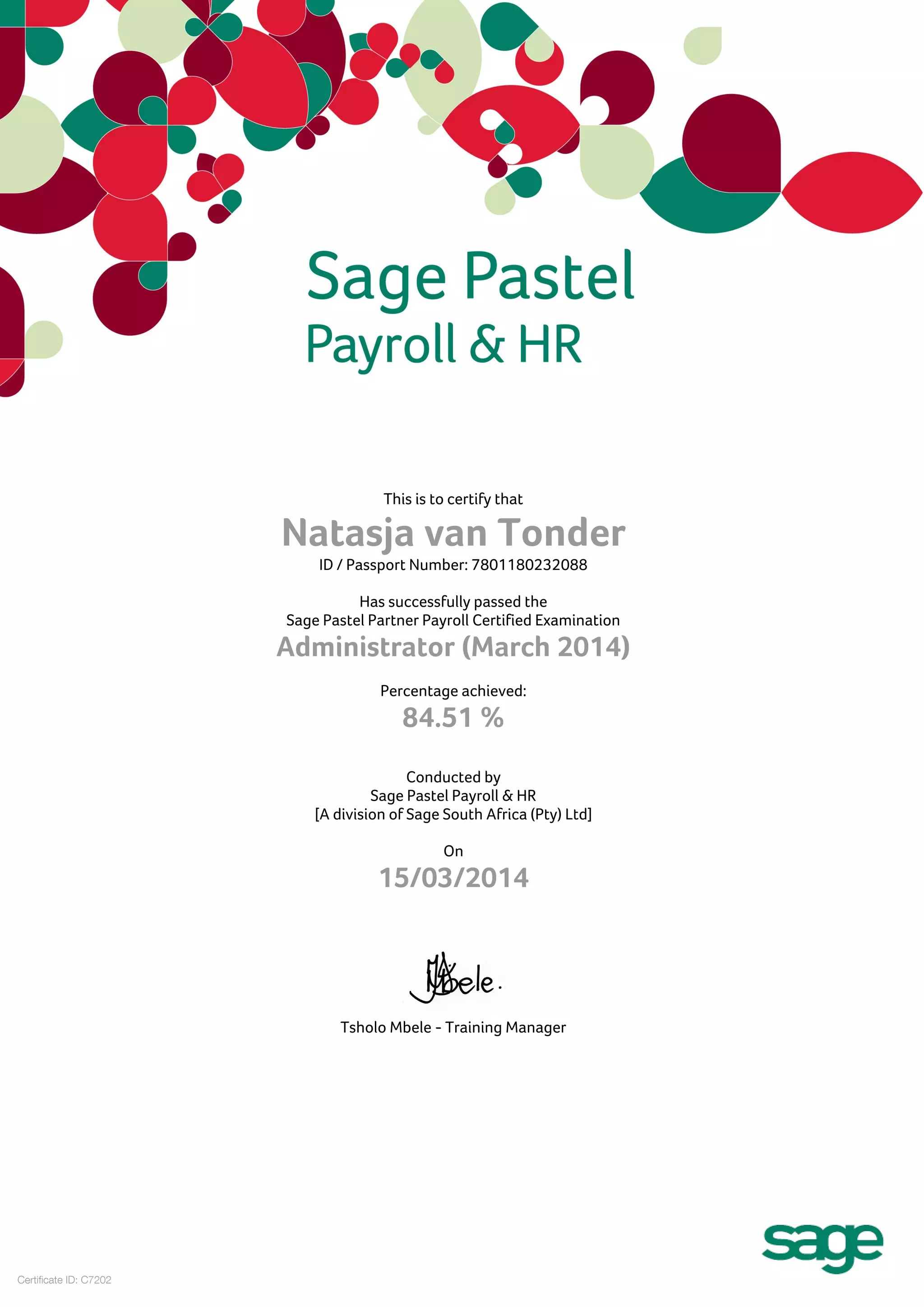 PAYROLL CERTIFICATE | PDF