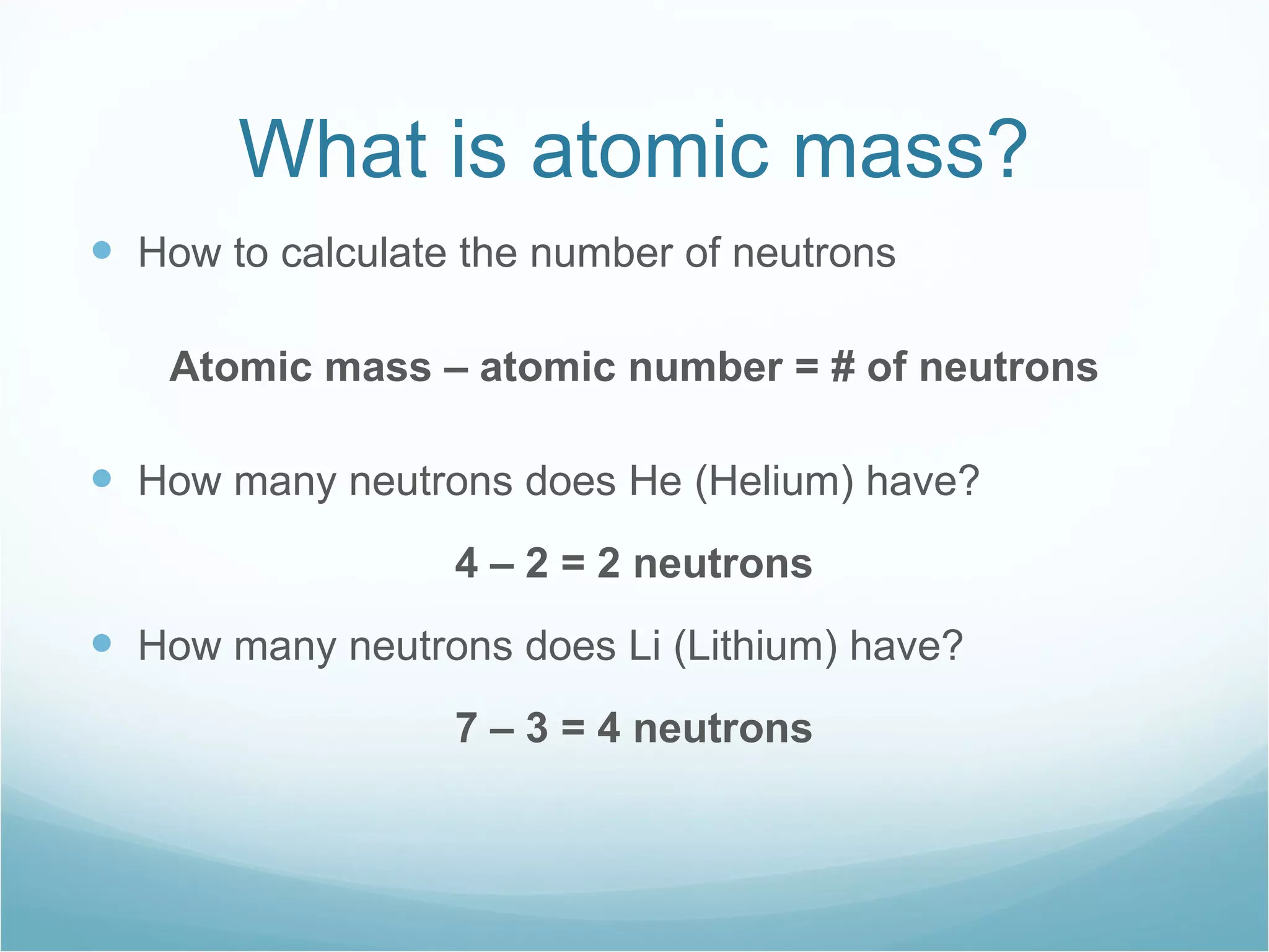 What is Atomic Mass? | PPT