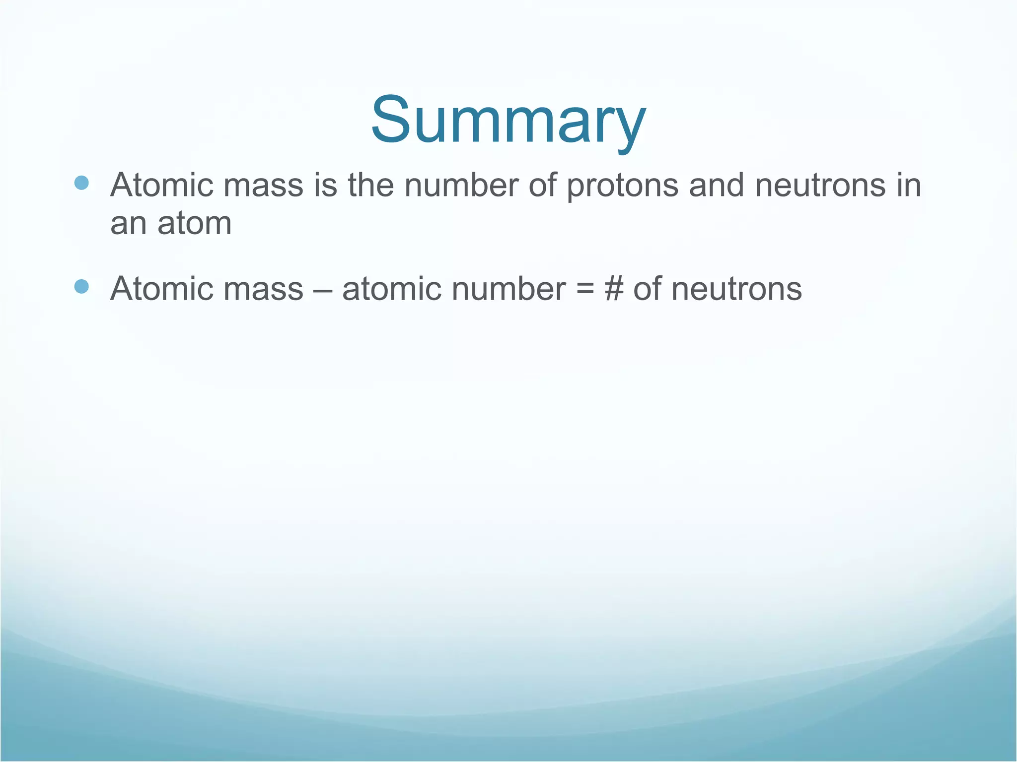 What is Atomic Mass? | PPT