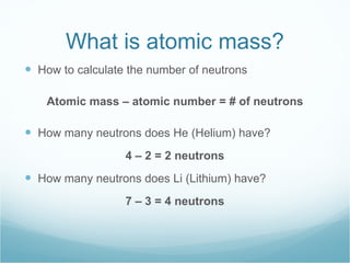 What is Atomic Mass? | PPT