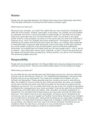 GALLUP Strengths - Top 5 | DOCX