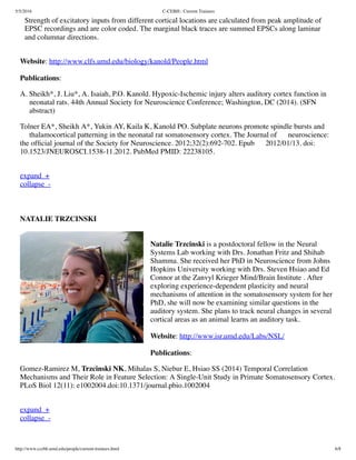 C-CEBH__ Current Trainees_2015 | PDF | Brain and Nervous System Disorders | Diseases and Conditions