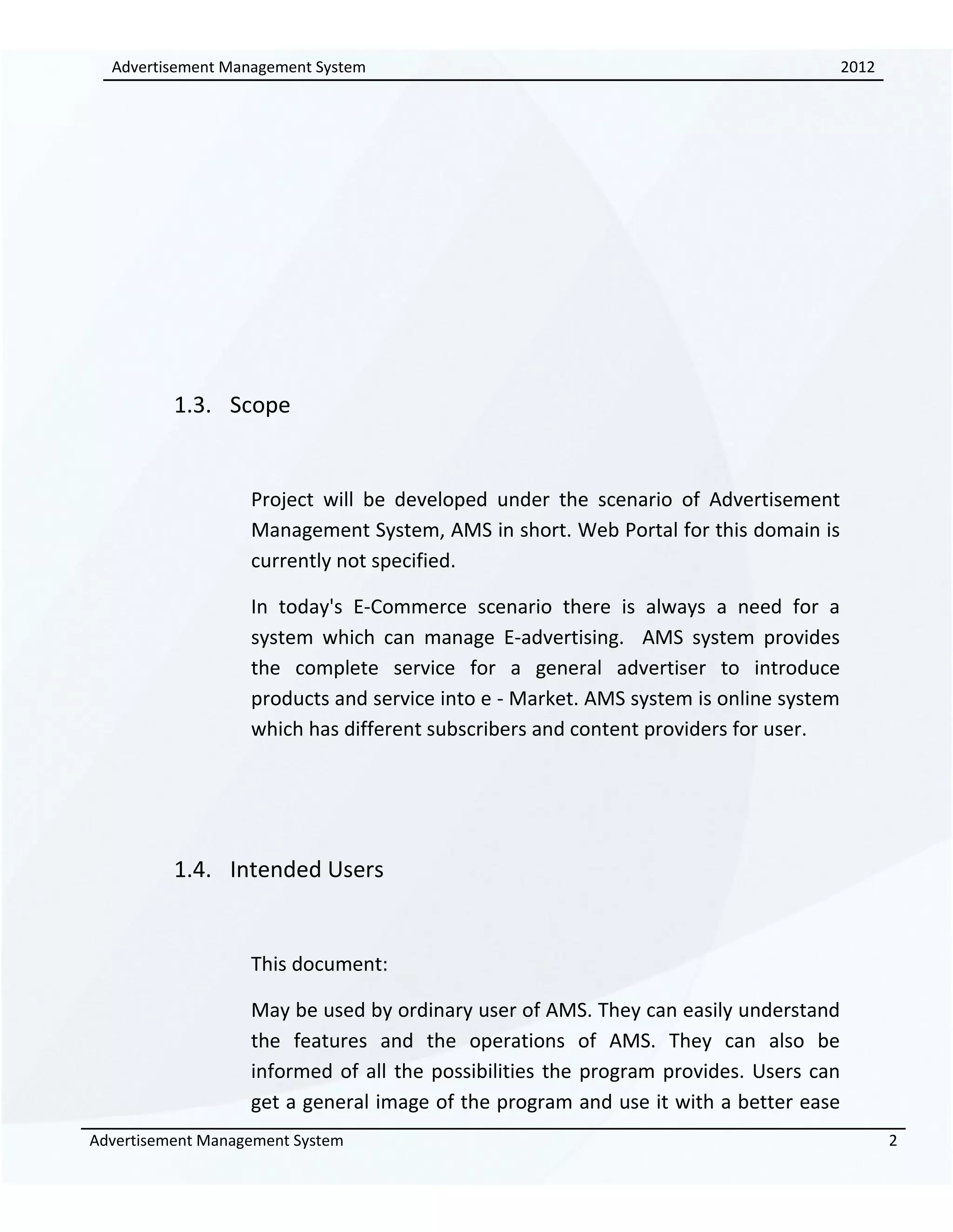 91743410 advertisement-management-system-srs | DOC