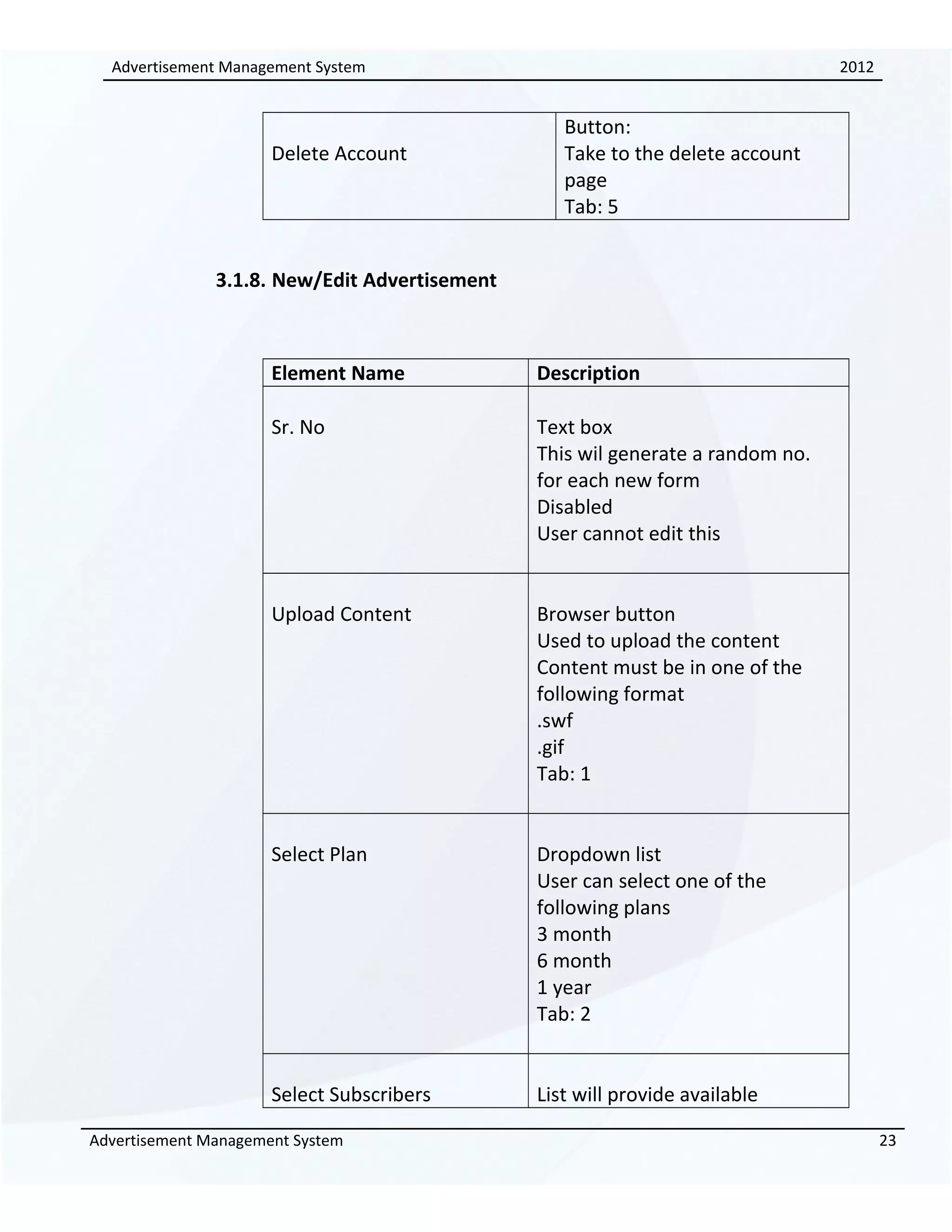 91743410 advertisement-management-system-srs | DOC
