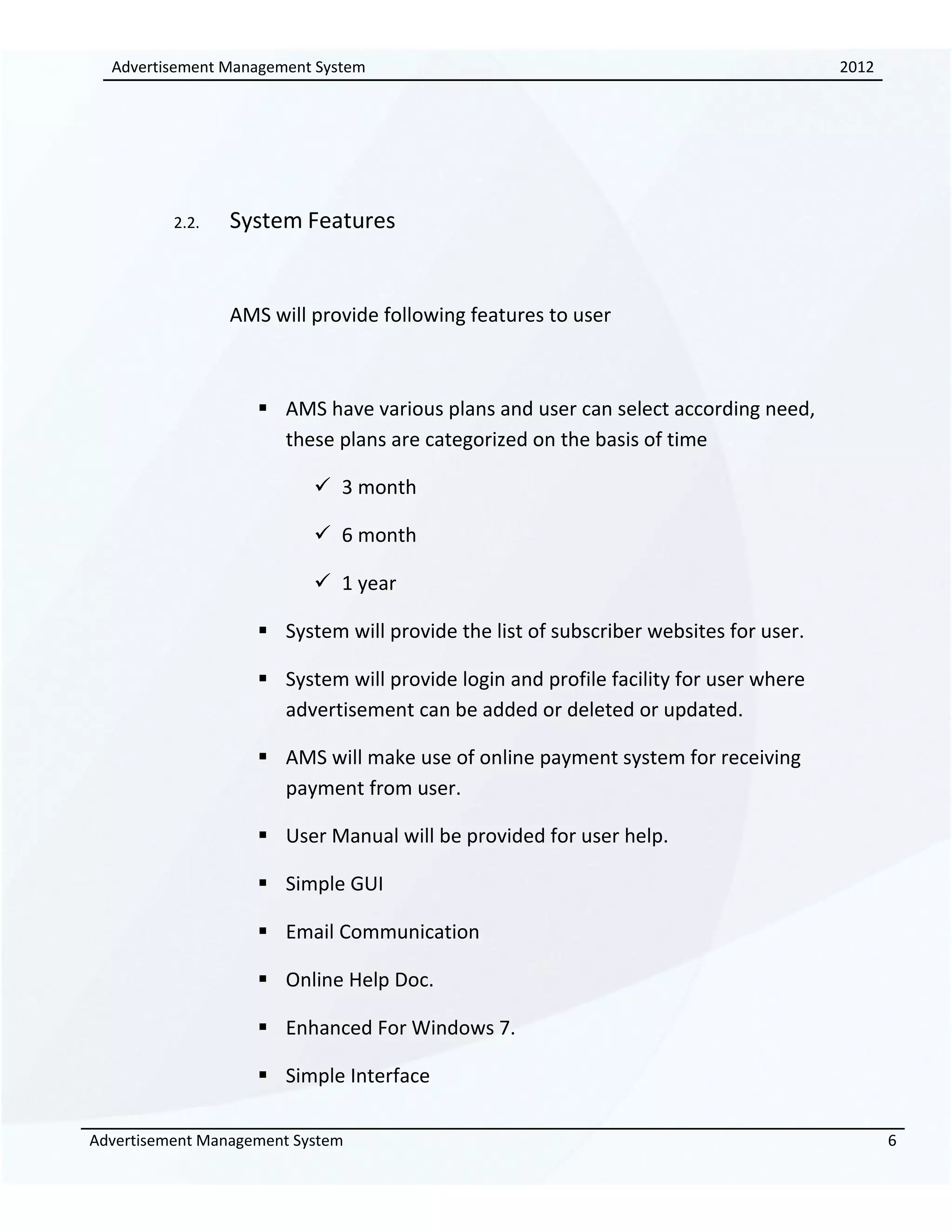 91743410 advertisement-management-system-srs | DOC