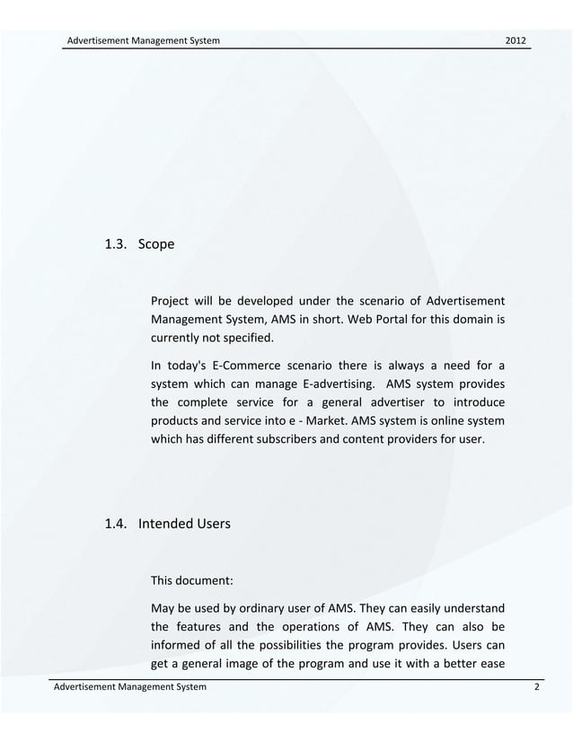 91743410 advertisement-management-system-srs | DOC | Operating Systems ...