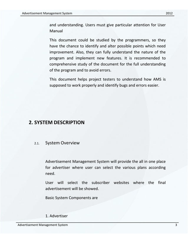 91743410 advertisement-management-system-srs | DOC | Operating Systems ...