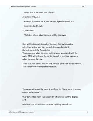 91743410 advertisement-management-system-srs | DOC
