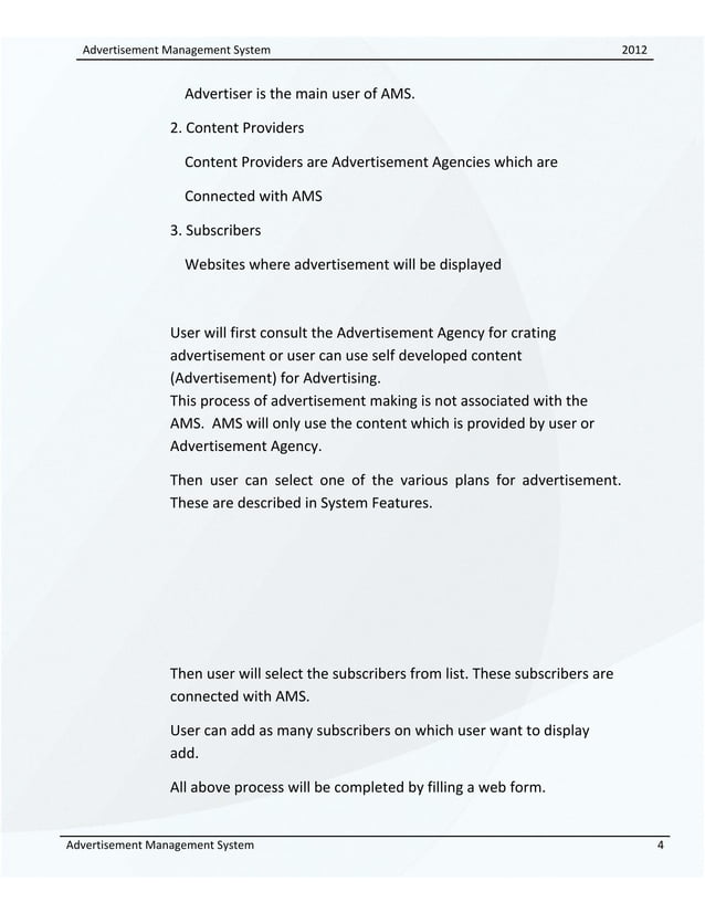 91743410 advertisement-management-system-srs | DOC | Operating Systems ...