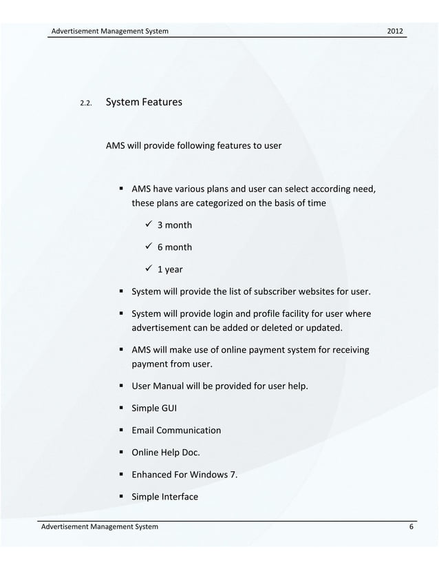 91743410 advertisement-management-system-srs | DOC | Operating Systems ...