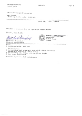 Education transcript | PDF