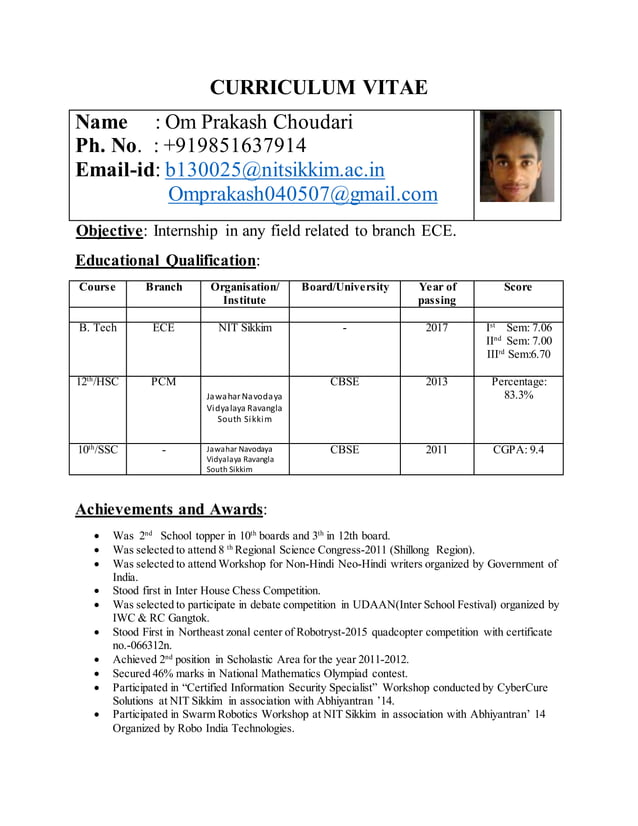 OMPRAKASHCV | DOCX | Robotics | Technology & Computing