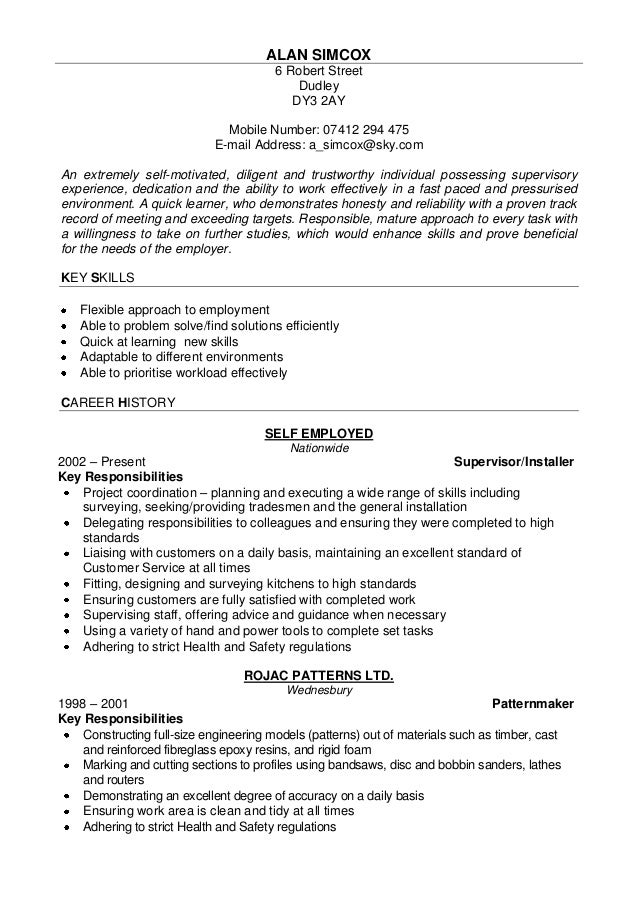 alans new and updated cv
