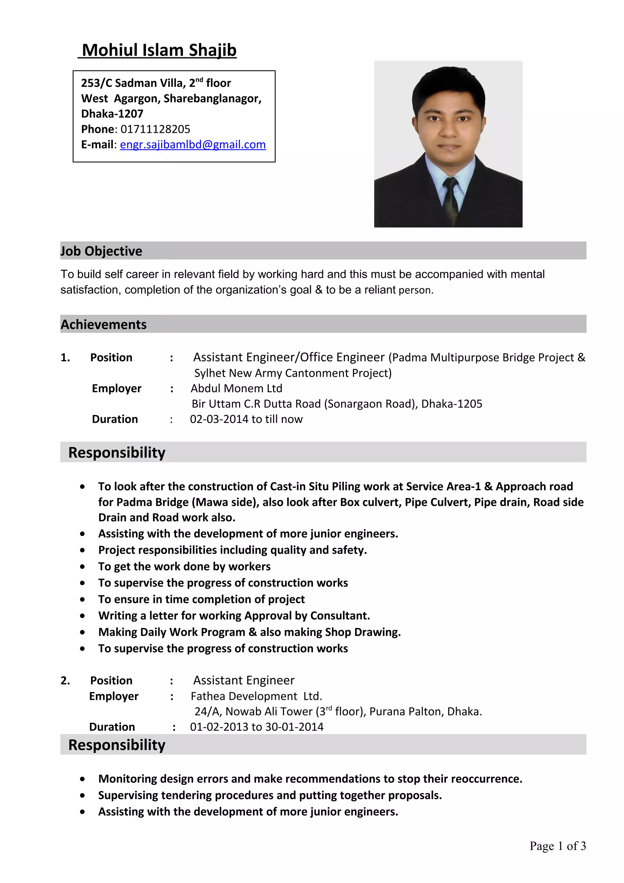 CV- Shojib--- | DOC