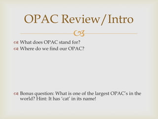 Library Skills | PPT