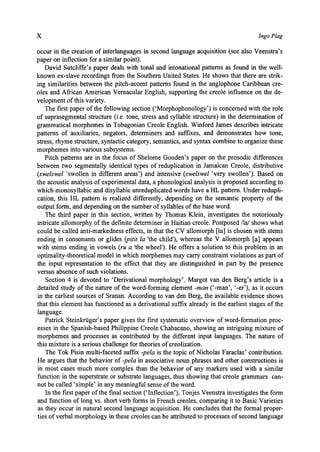 Phonology and Morphology of Creole Languages Ingo Plag | PDF