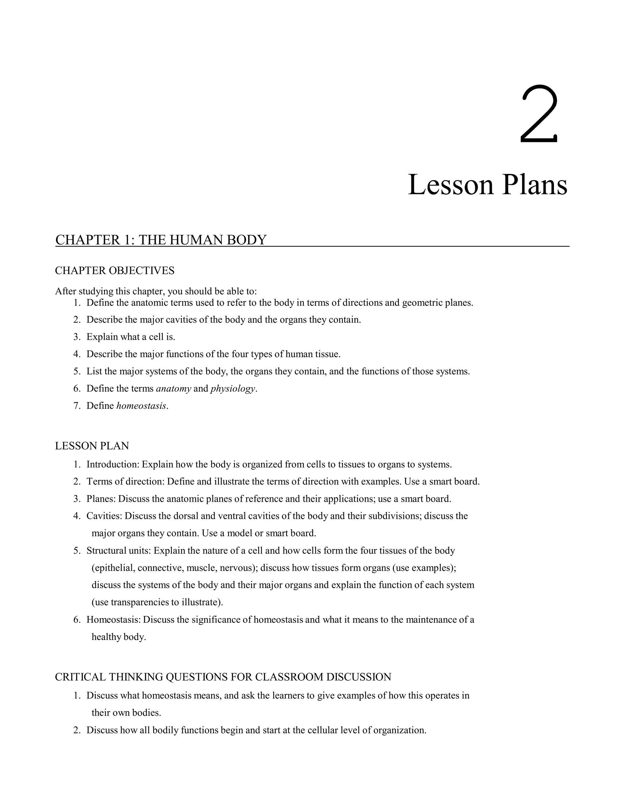 Fundamentals of Anatomy and Physiology 4th Edition Rizzo Solutions ...