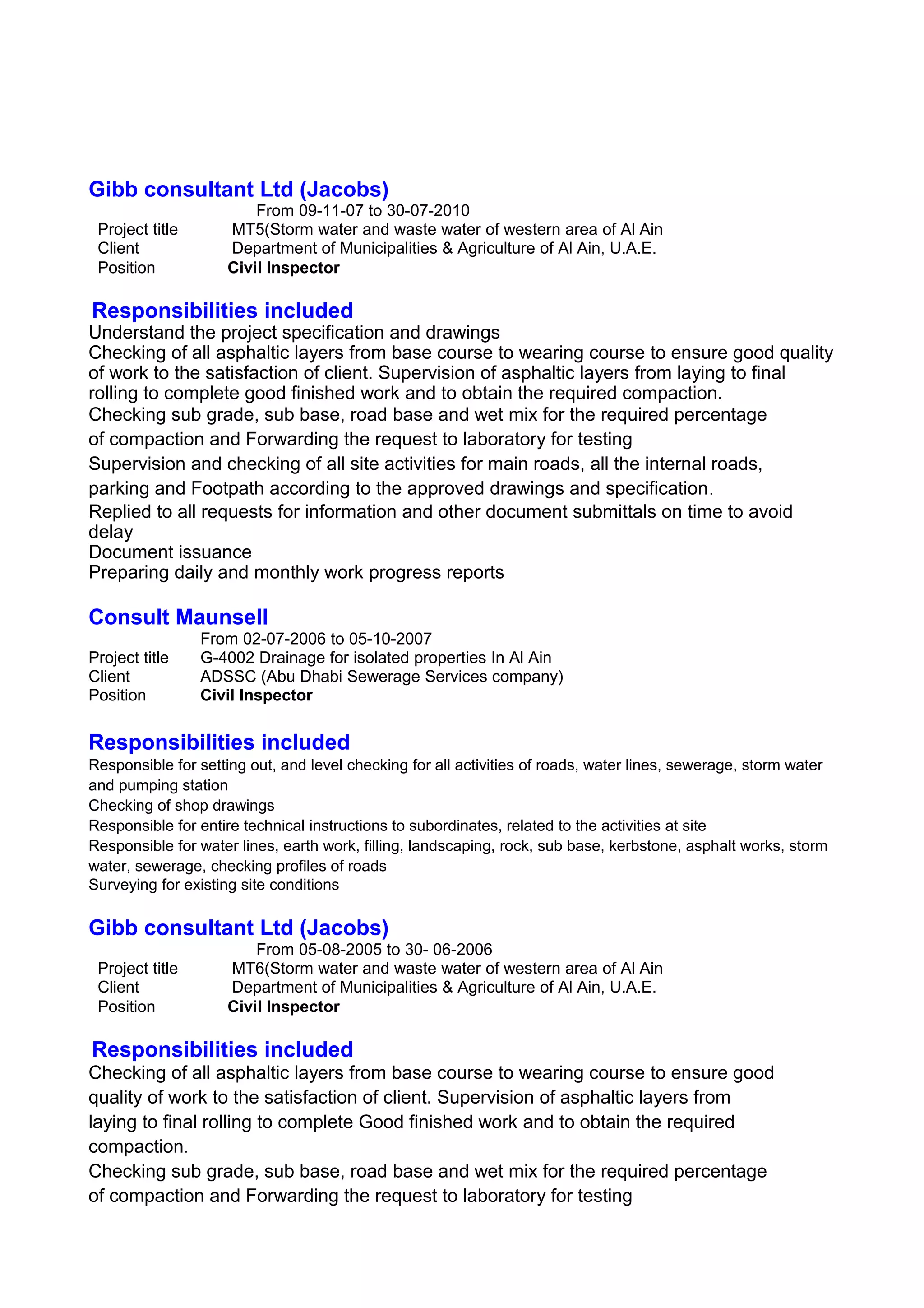 Atiq Amin C.V civil inspector (2) | DOC