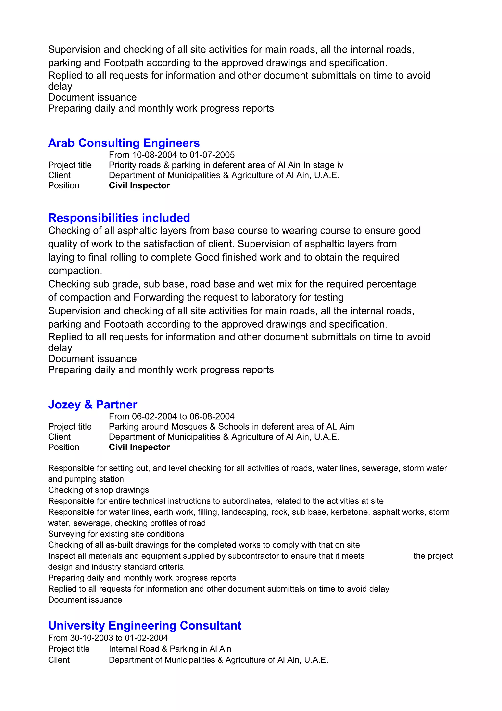 Atiq Amin C.V civil inspector (2) | DOC