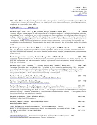 Janet's Resume Word Document 1-PAGE | PDF