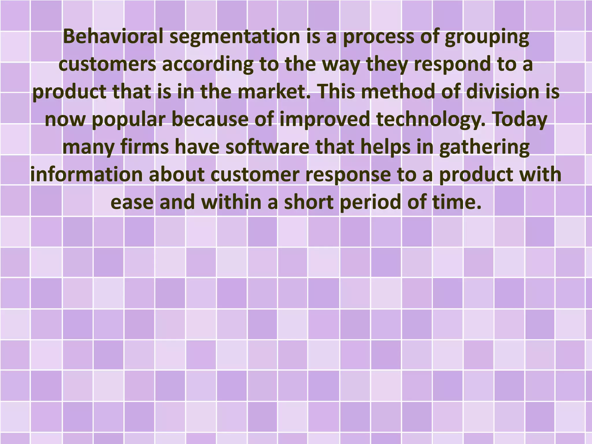 Important Information About Behavioral Segmentation Models | PPT