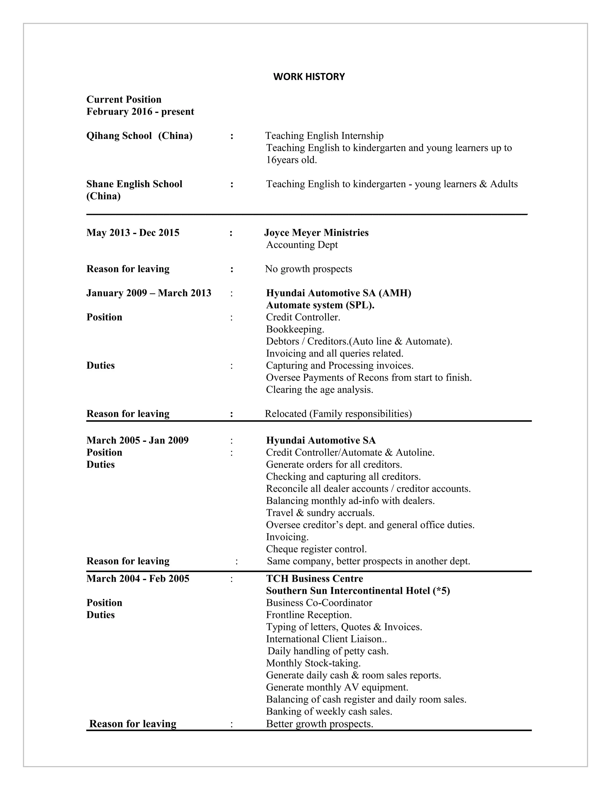 INGRID NEW ACCOUNTS CV | PDF