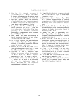 Plight of Indian Flying Fox | PDF