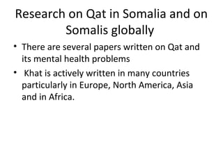 Khat presentation | PPT