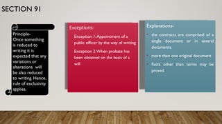 EXCLUSION OF ORAL BY DOCUMENTARY EVIDENCE | PPTX