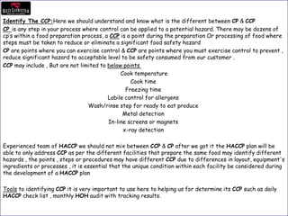 HACCP Training Program ( Red Lobster Ryd. ) | PPT