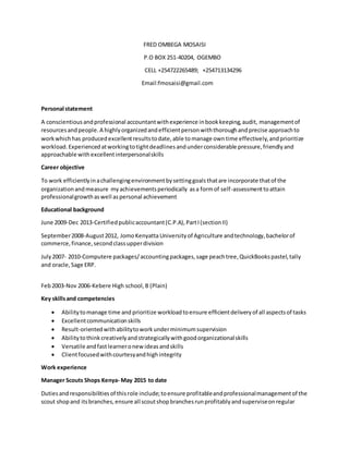 FRED OMBEGA MOSAISI-RESUME | DOCX