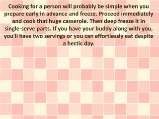 Cooking for One | PPT