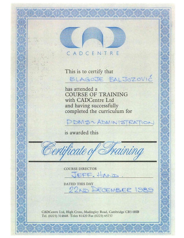 BBaljozovic-CADCentre-Training | PDF