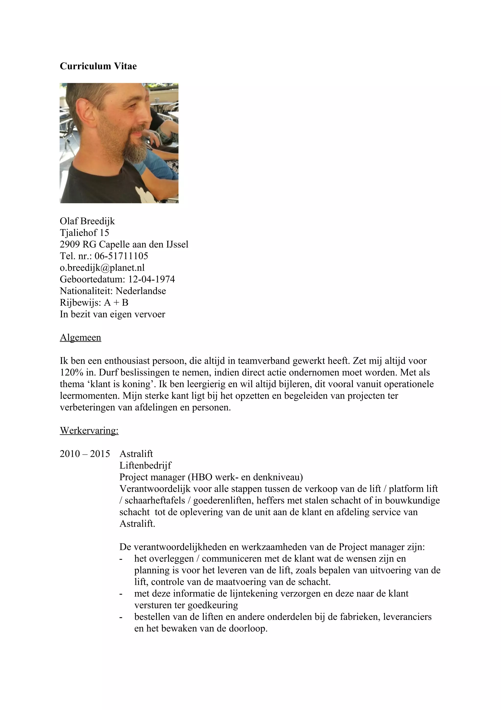 Curriculum Vitae met foto | PDF