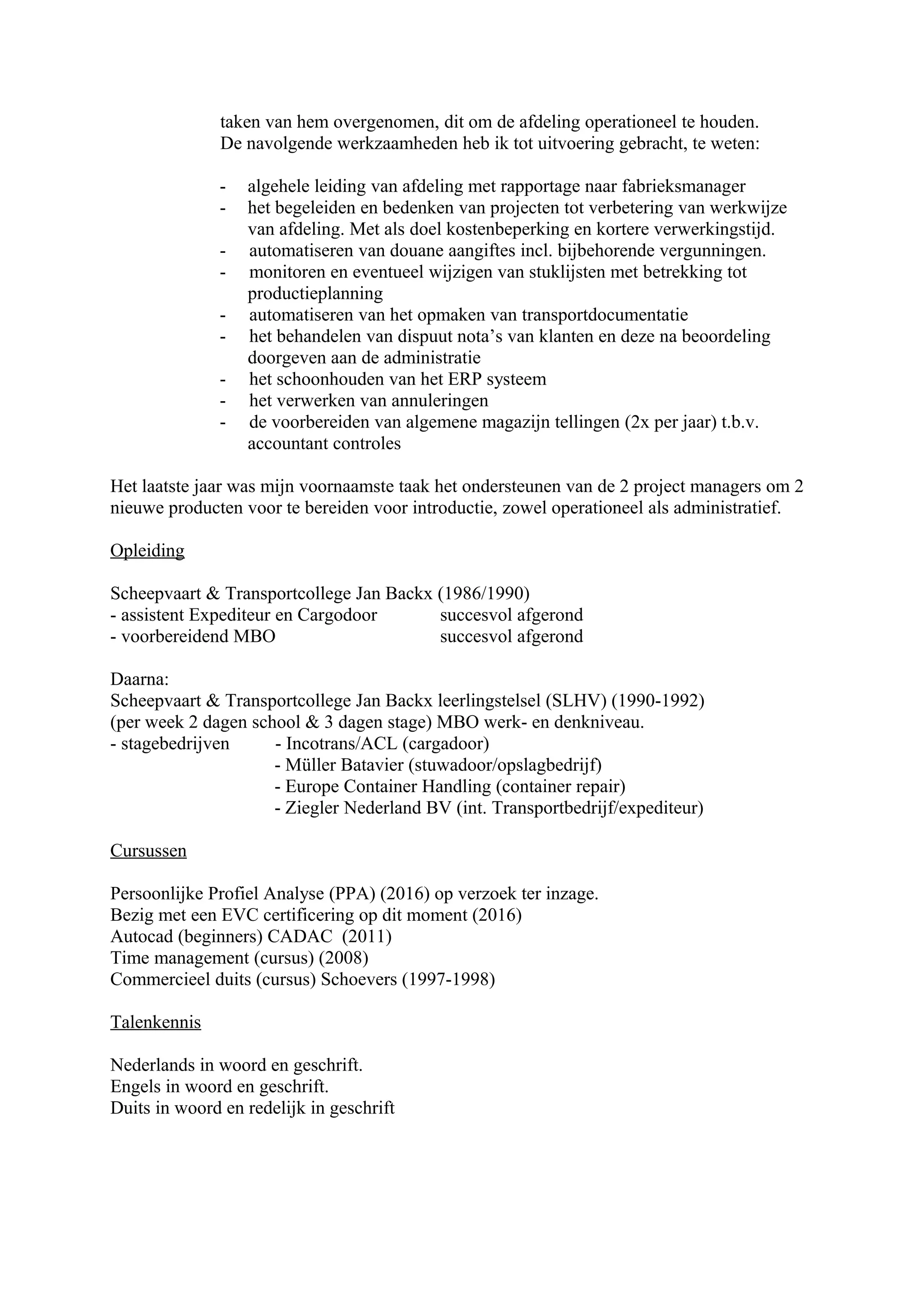 Curriculum Vitae met foto | PDF
