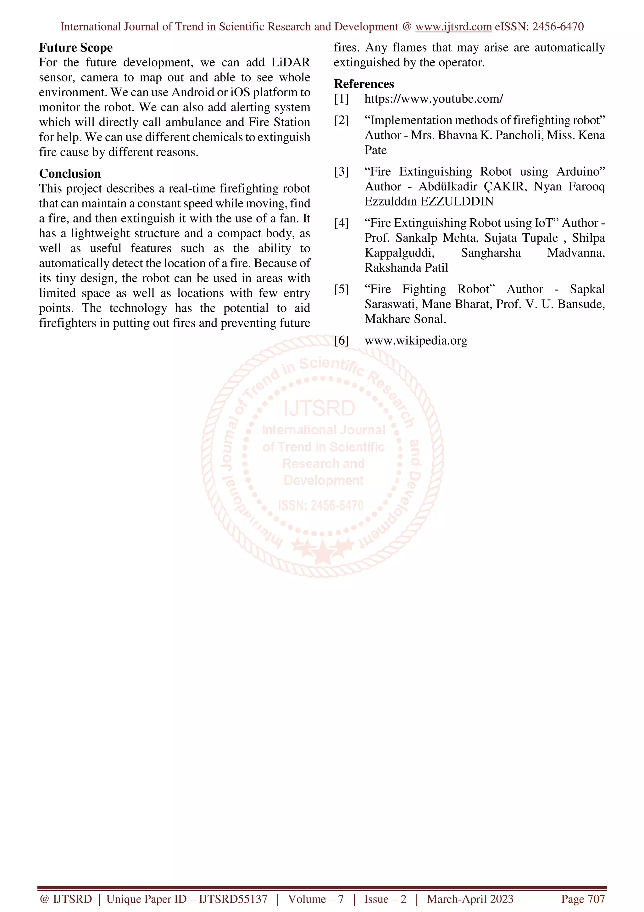 Automatic Fire Extinguisher Robot with Obstacle Avoidance | PDF
